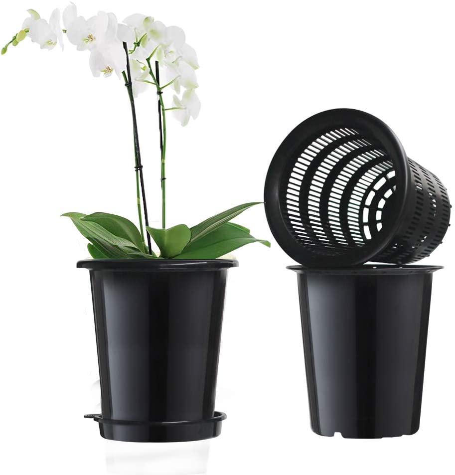 Yirtree Plastic Orchid Pots with Holes,Decorative Planter Pots for ...