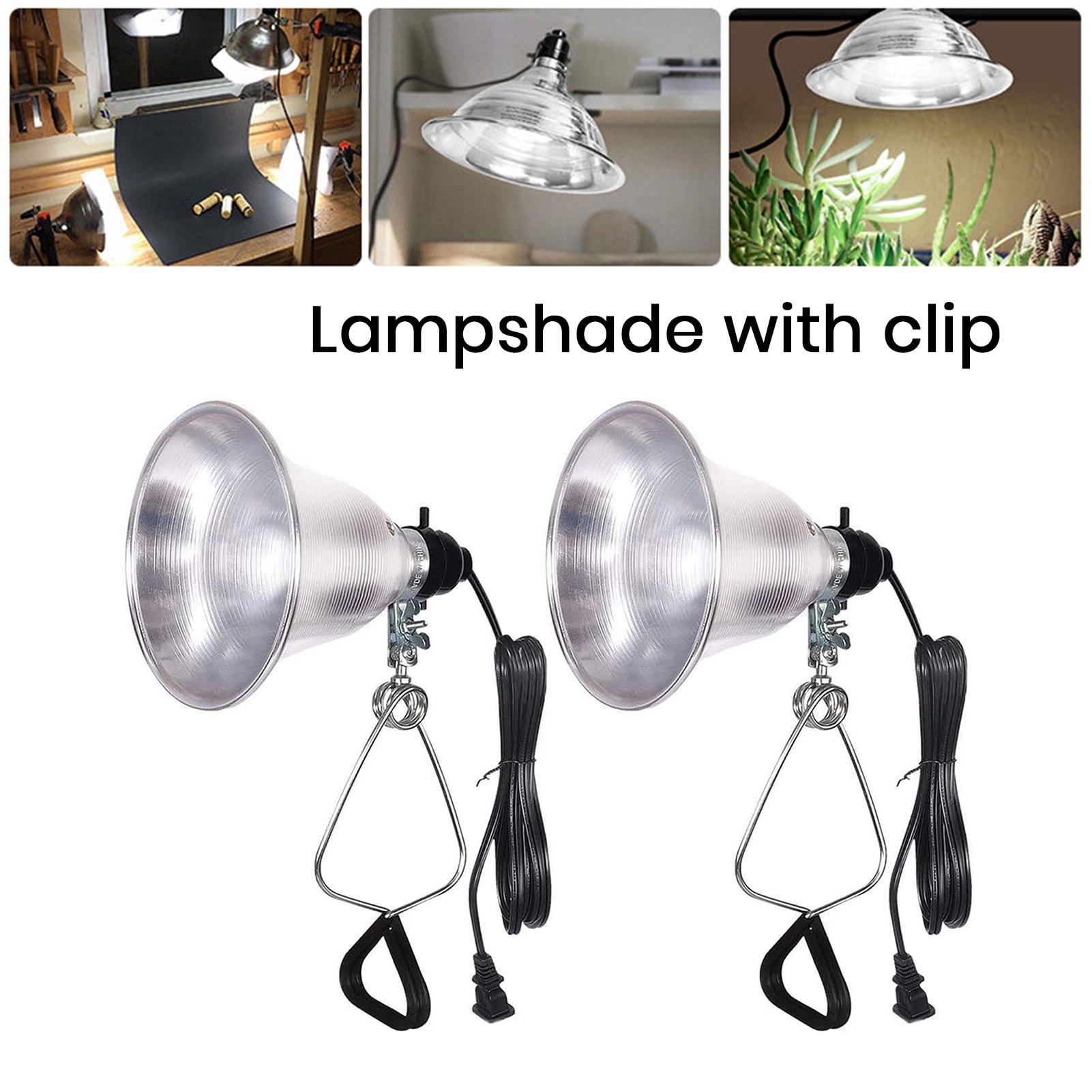 Yirtree Reptile Heat Lamp Bulb, 300W Clamp Light, Aluminum Reflector ...