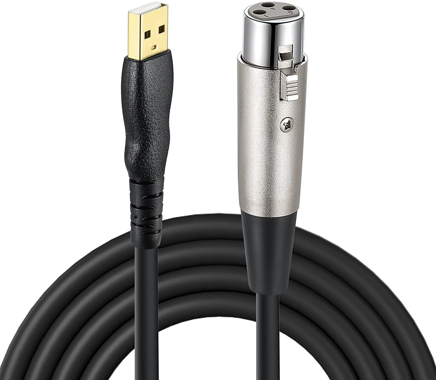 Yirtree USB Microphone Cable USB Male to XLR Female Mic Link Converter ...