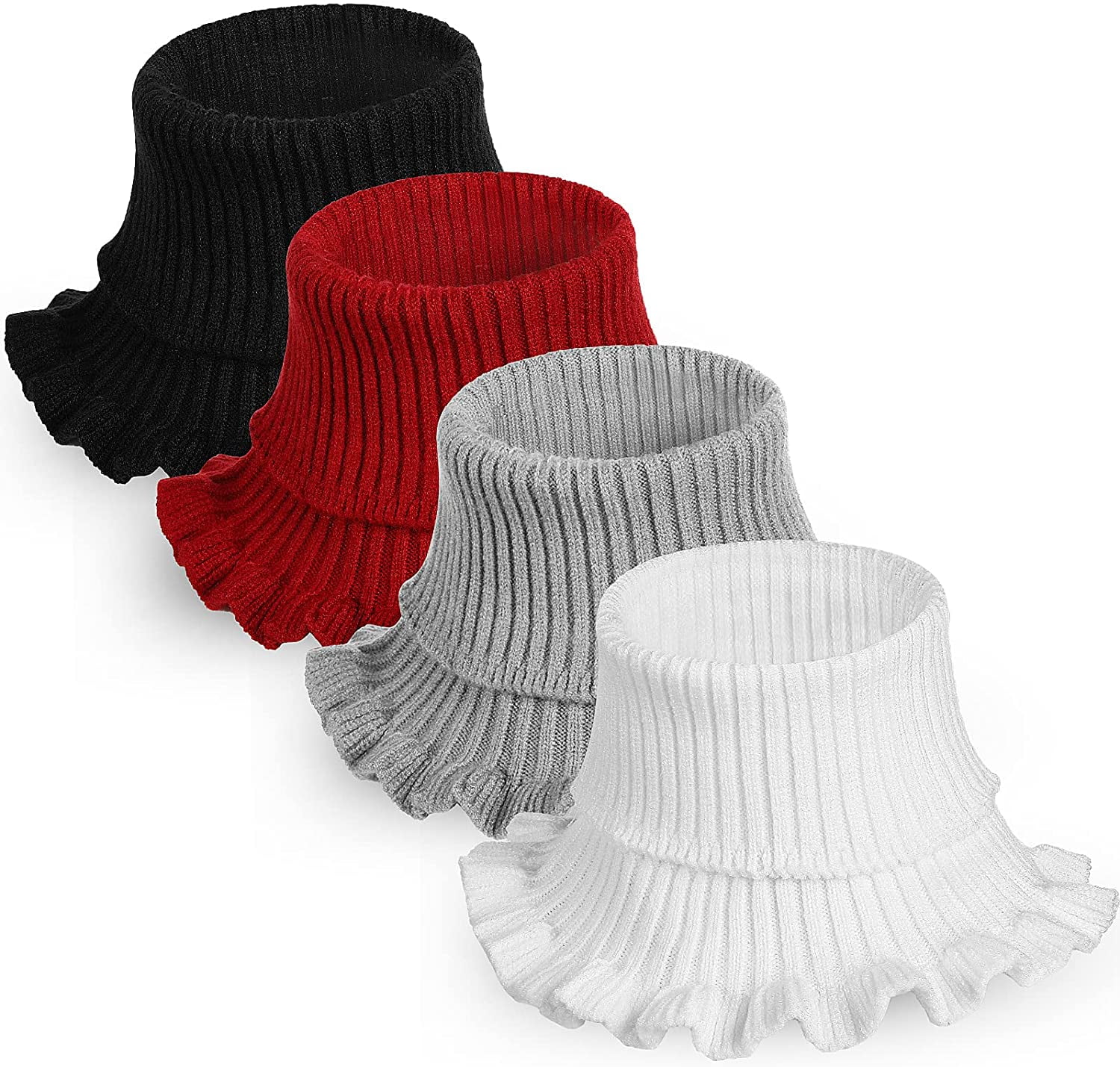 Yirtree Women's Turtleneck Dickey Collar Knitted Detachable Collars ...