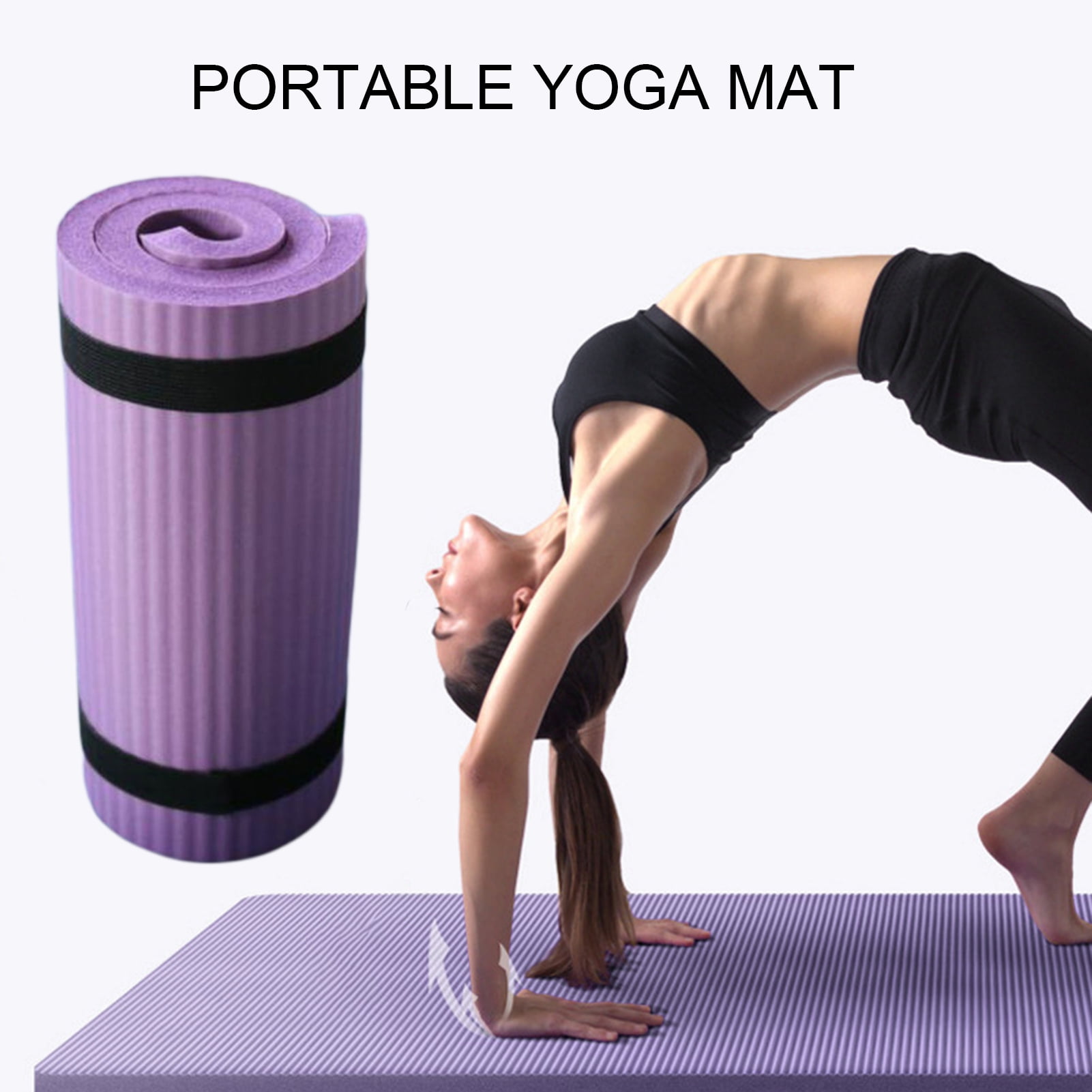 Yirtree Yoga Sports Exercise Mat with Arm Strap - Non-Slip Exercise Mat ...
