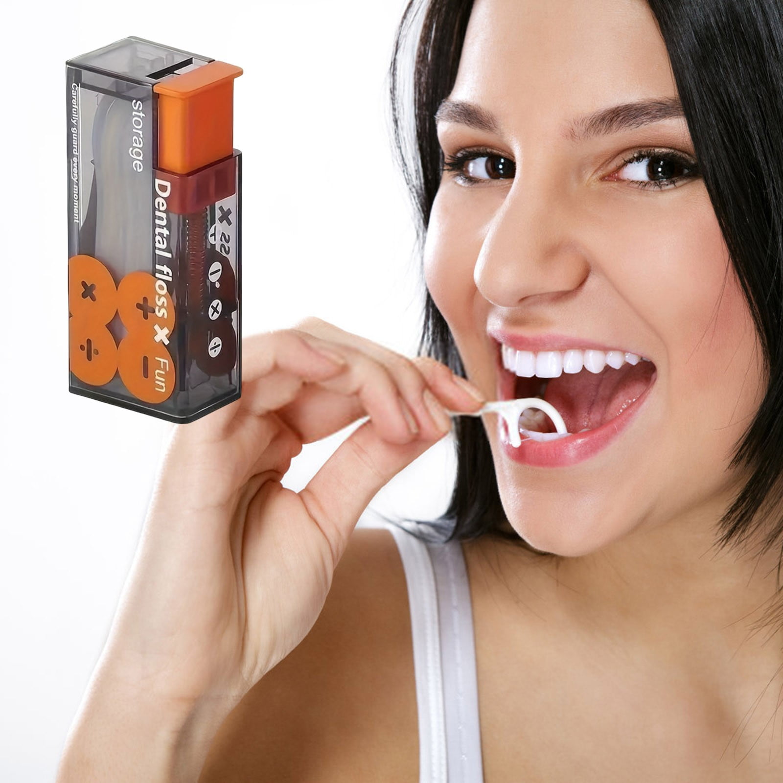 Yisang Hygienic Automatic Dental Pick Dispenser Reusable Compact Travel Case Ten Included Picks ...