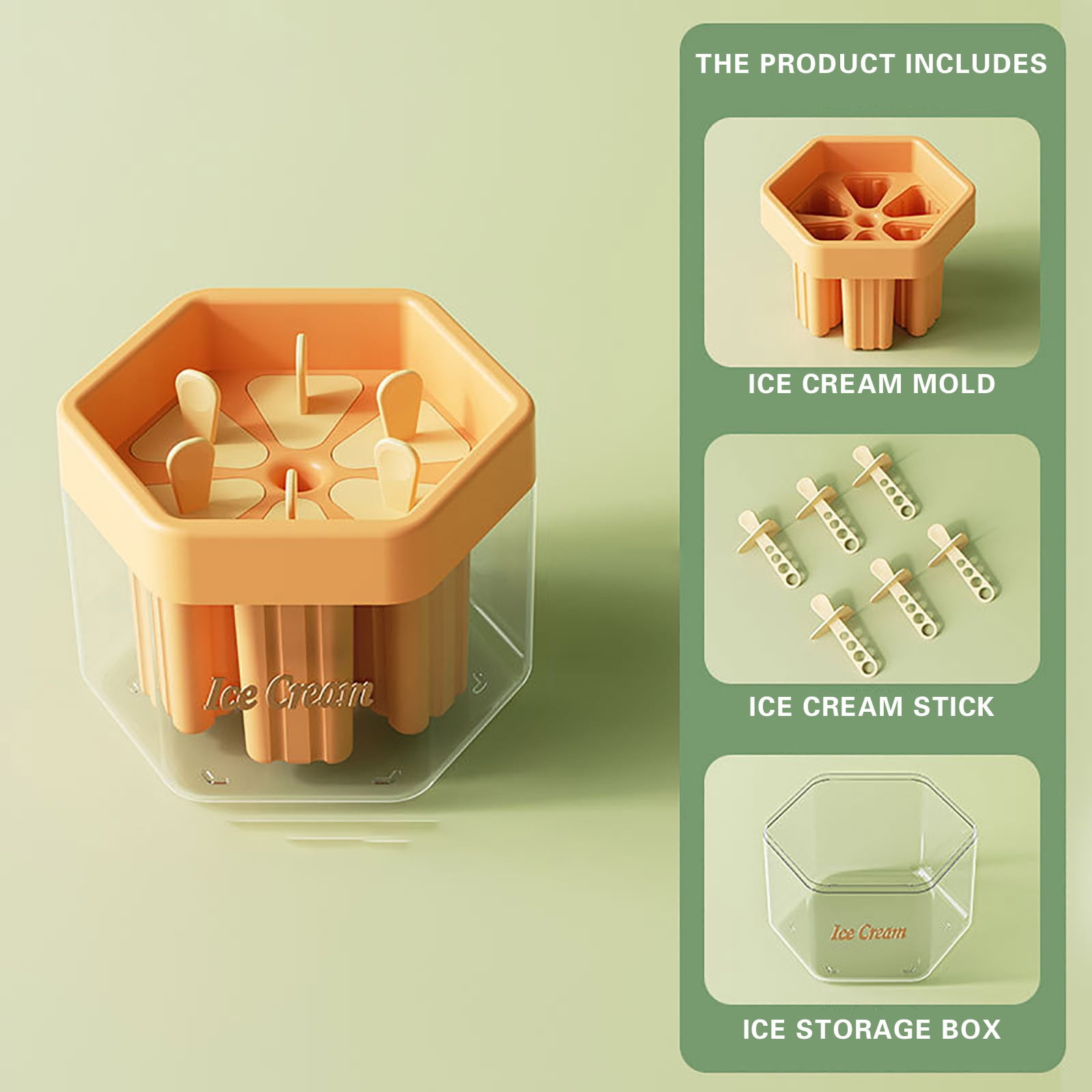 Yishangzhng DIY Ice Cream Home Homemade Tool Ice Cream Food Grade ...