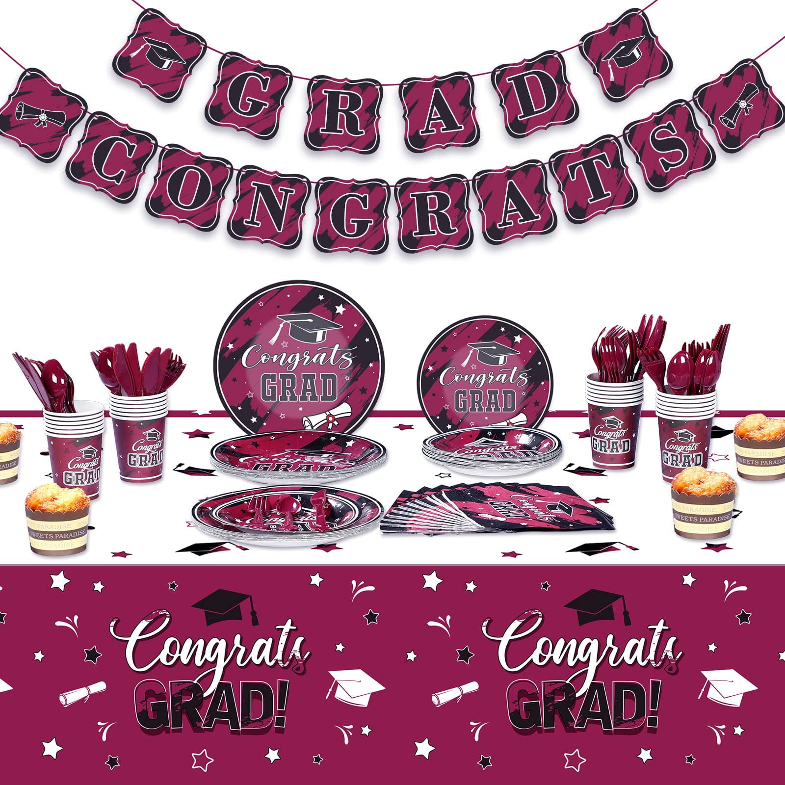 Yisong 2025 Graduation Party MMF7 Supplies 24 Guests Congrats ...