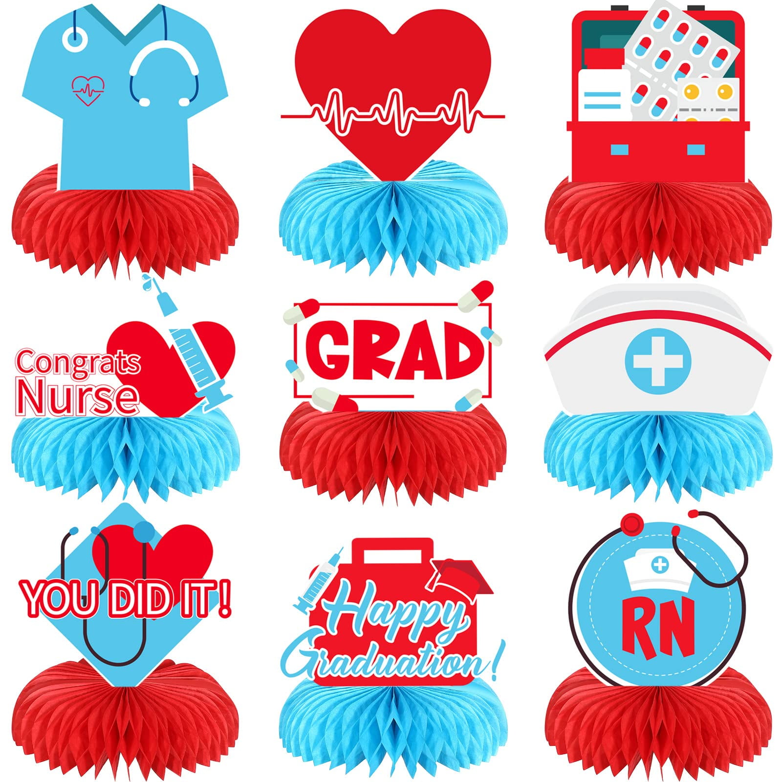 Yisong 2025 Nursing AJH3 Graduation Party Supplies Nurse Congrats Grad ...