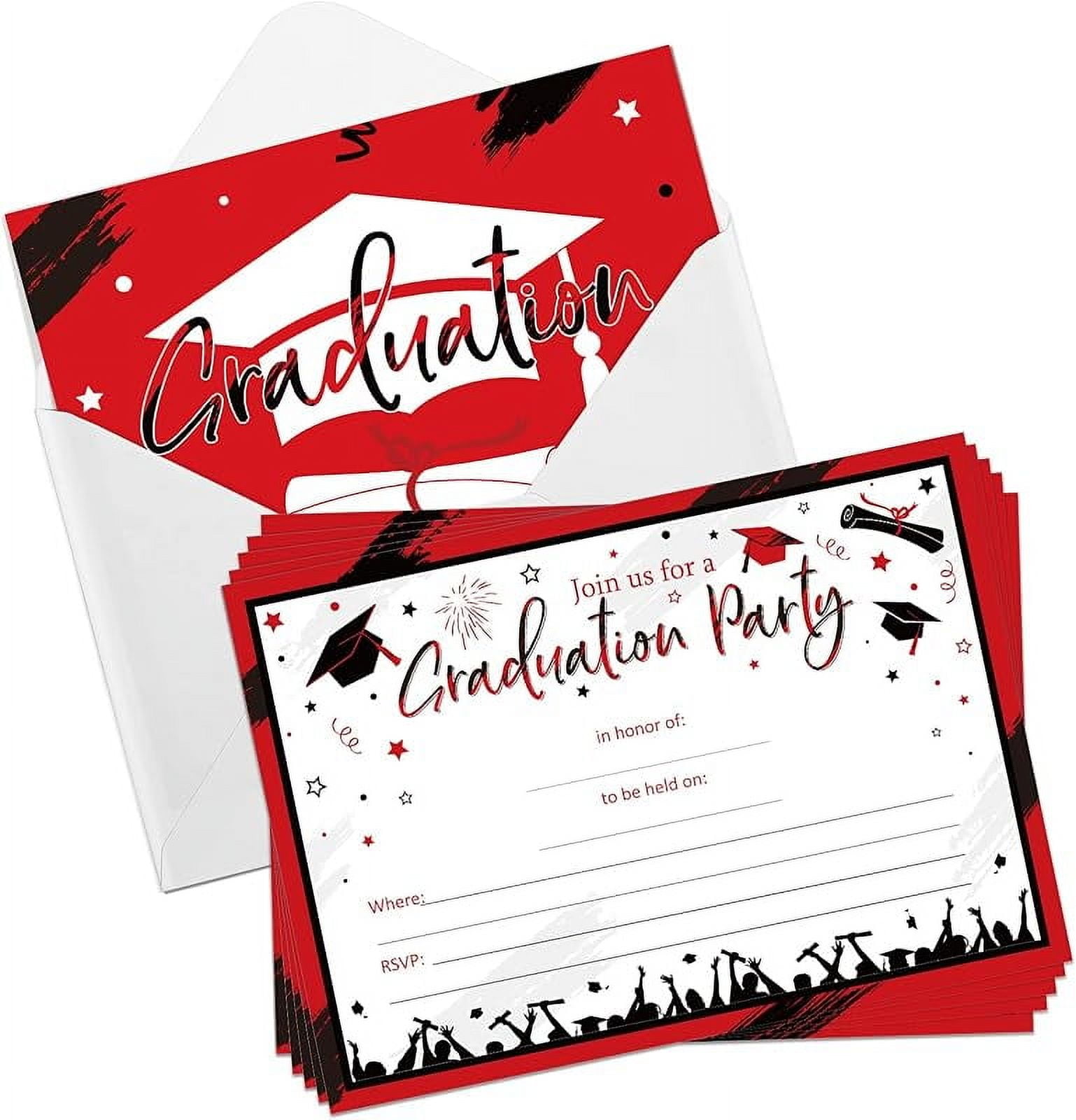 Yisong 30 Pcs Graduation Party Invitations Graduation Invite Cards with ...