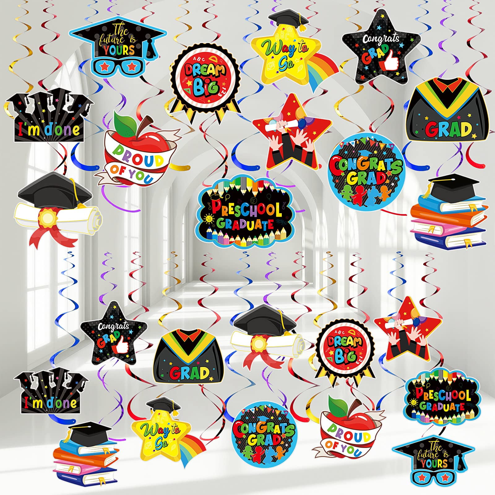 Yisong 46 Pieces Preschool Graduate Party Decorations Kindergarten ...