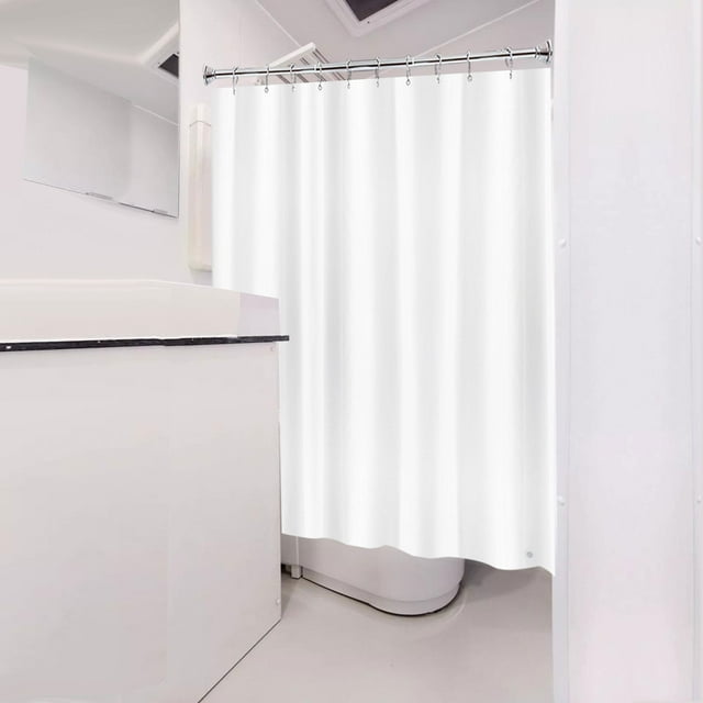 Yisure PEVA Plastic Short Length Shower Curtain Liner for Small Space ...