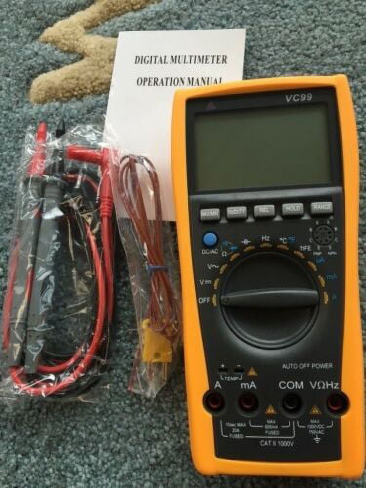 Yitensen-Pakrte(R) Multimeter w/Capacitance,Temperature, Frequency VC99 - Walmart.com