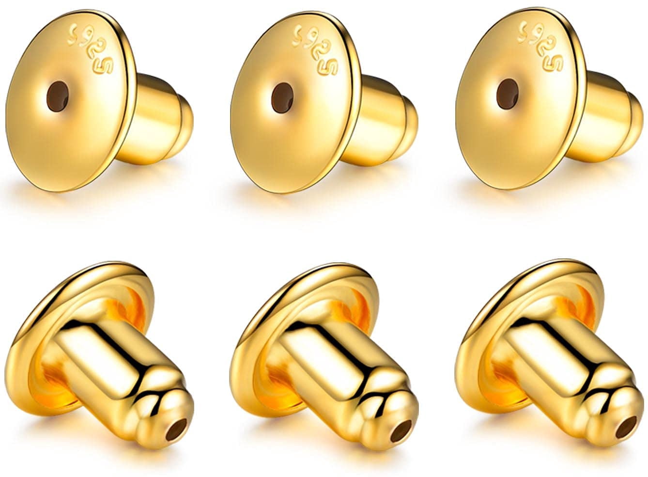 Yiting 14K Earring Backs,Plated Gold Earring Backs for Studs Secure ...