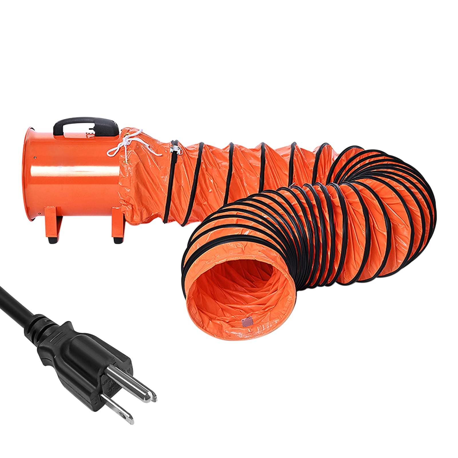 Yiwa 12" Utility Blower Exhaust Fan with 16.4FT Duct, 3500 r/min & 3500 ...