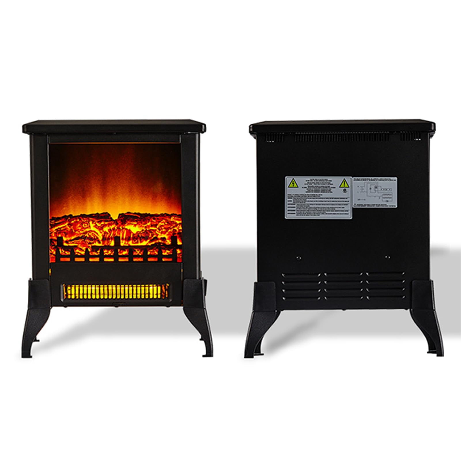 Yiwa 1400W Freestanding Fireplace Heater With 2 STSP Switches, 1 ...