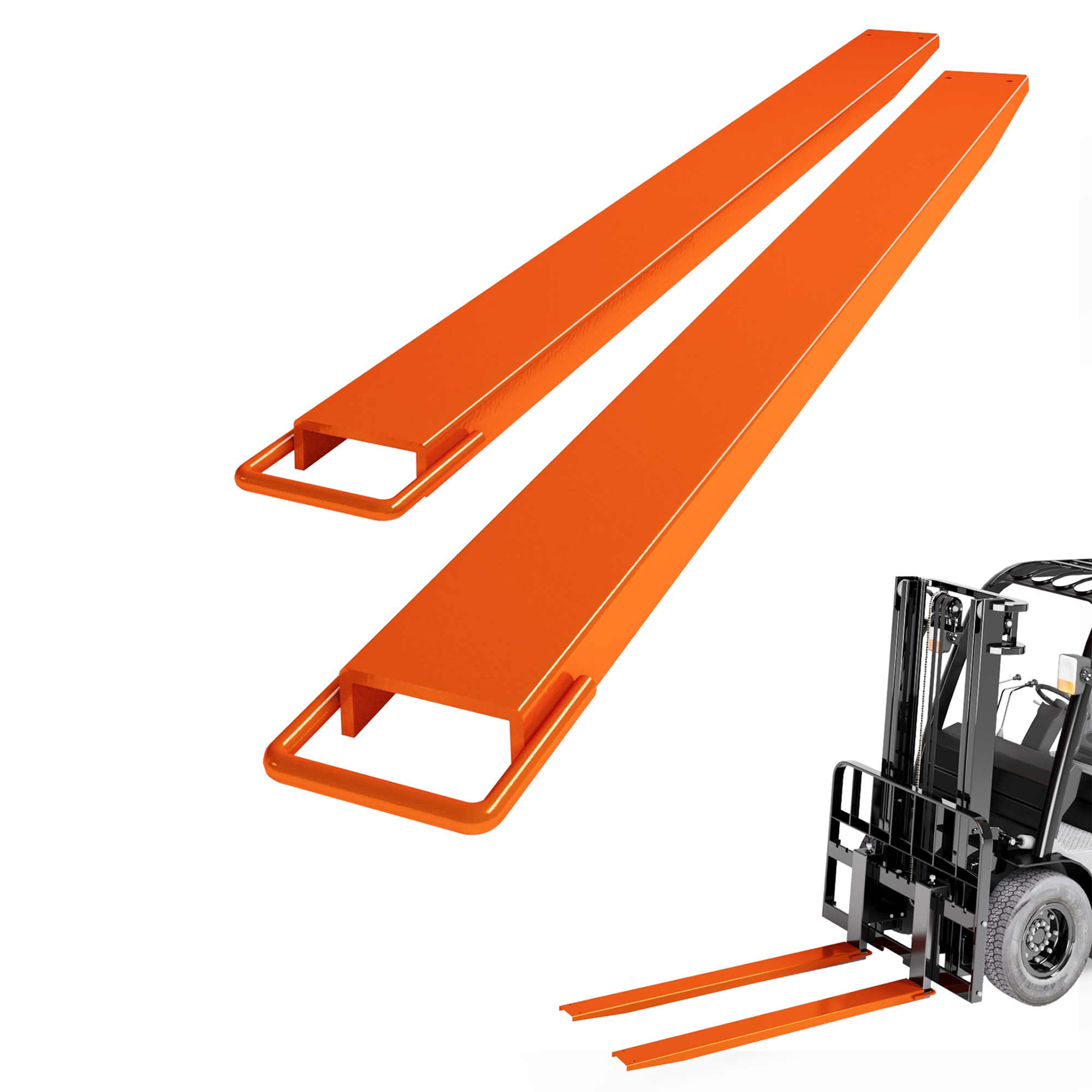 Yiwa 72" Forklift Extensions for 4.5" Forks, Heavy Duty Steel Pallet ...