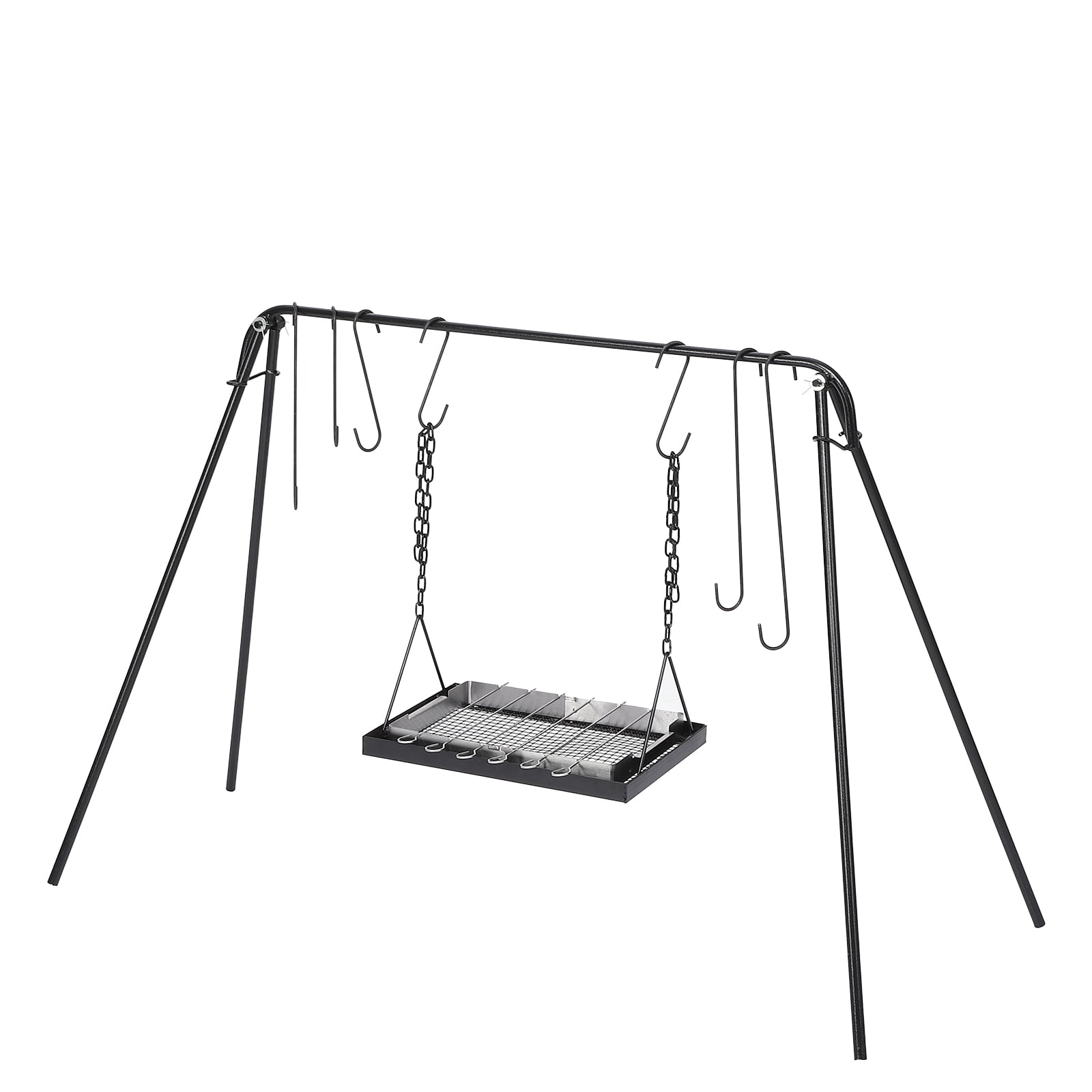 Yiwa Campfire Cooking Stand for BBQ Picnic, Swing Hanging Grill for ...