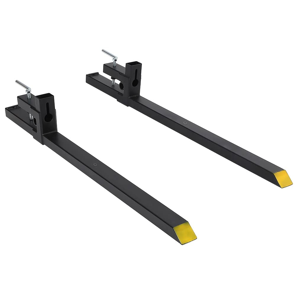 Yiwa Clamp-On Pallet Forks 43"/60" Total Length 1500LB/4000LB Capacity ...