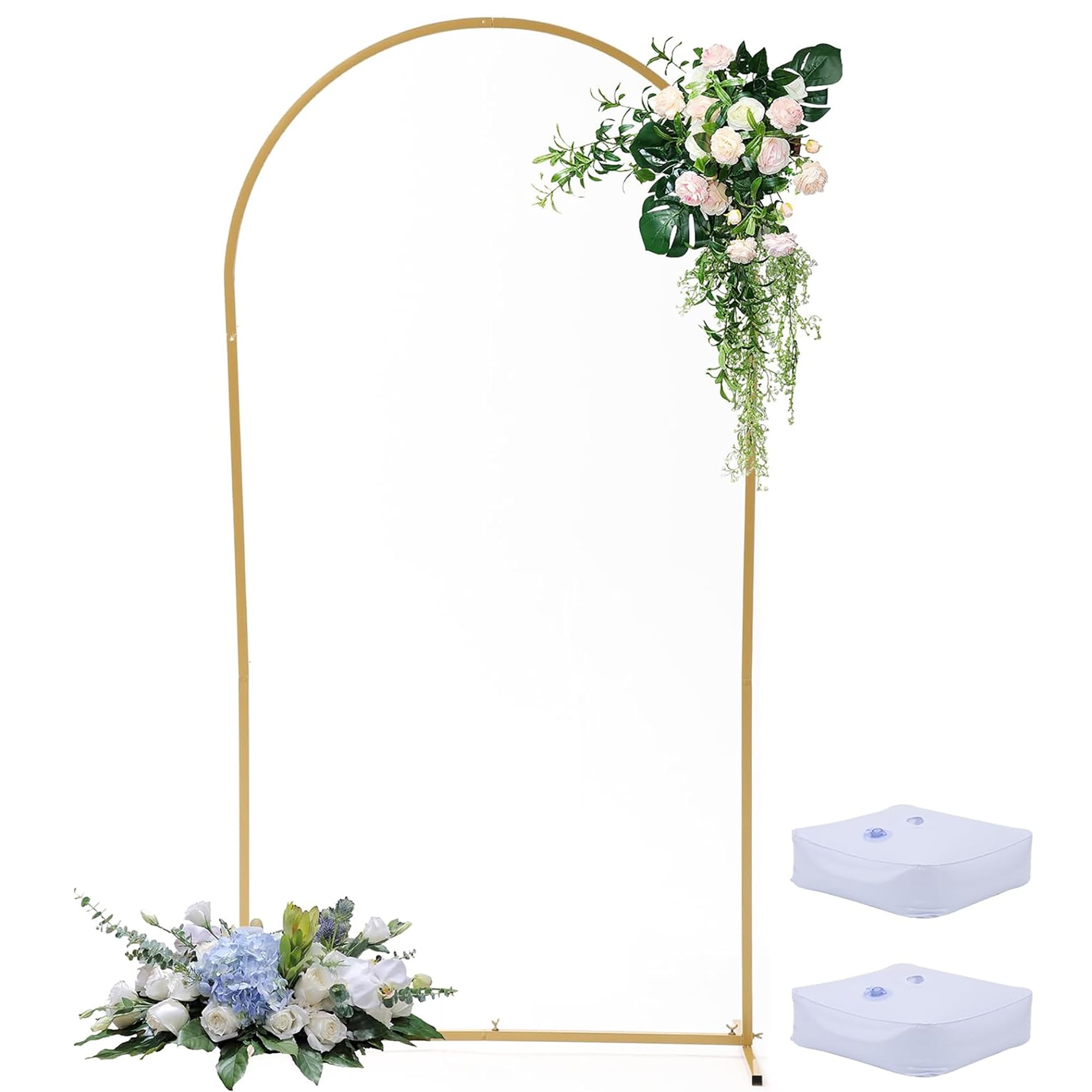 Yiwa Gold Arch Backdrop Stand, Wedding Arched Metal Frame for Parties ...