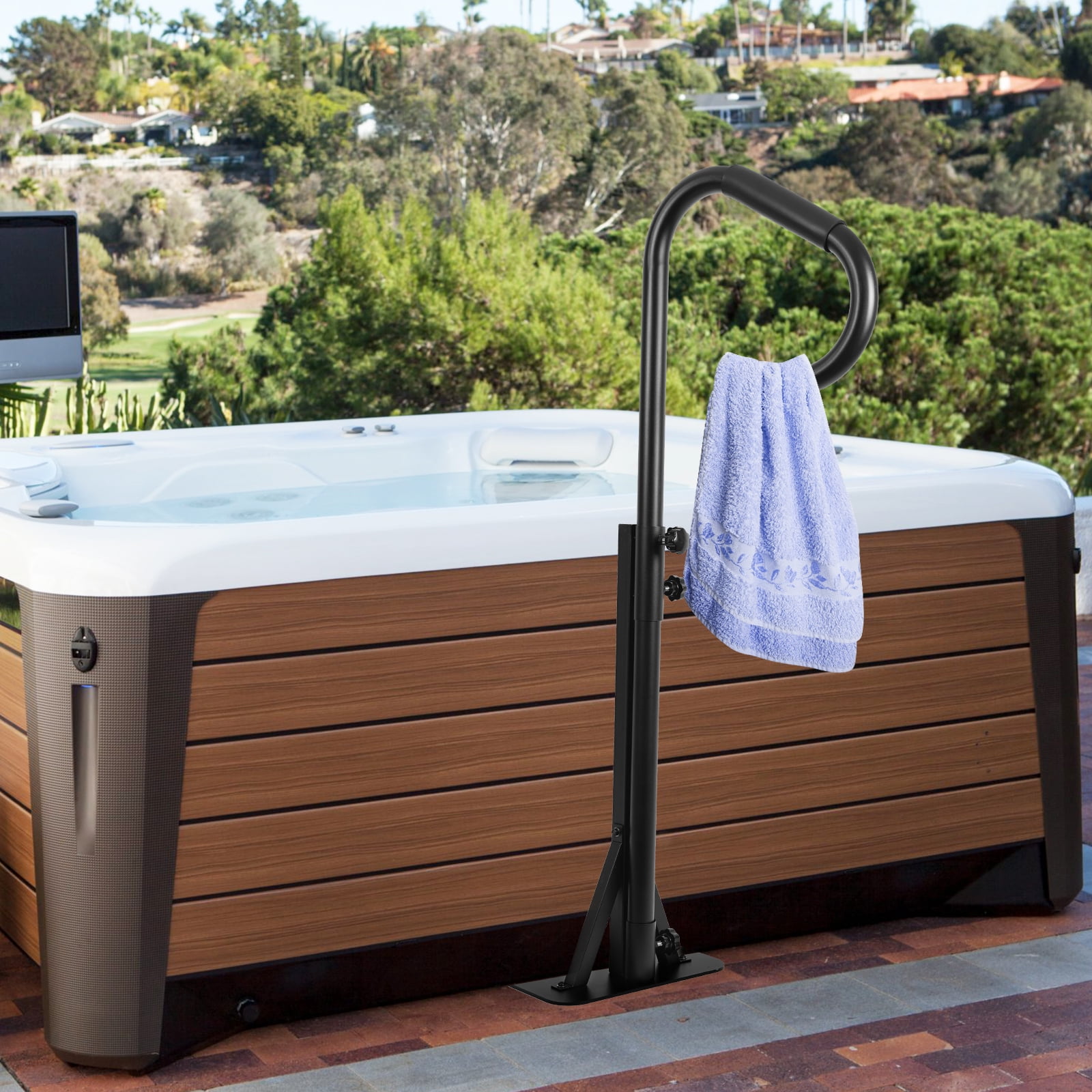 Yiwa Hot Tub Handrail, 600LBS Capacity Spa Side Handrail, 360 Rotatable ...