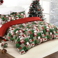 Smuge Winter Xmas Reindeer Bedding Set Twin, Rustic Quilt, Snowflake ...