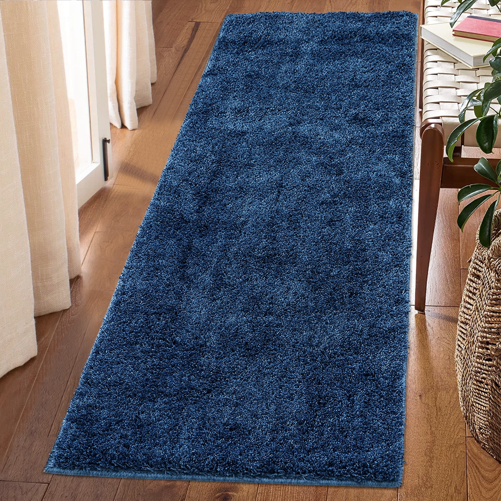 Yiwa Solid Rug Runner 2'x6' Modern Shaggy Thick Area Rug for Bathroom ...