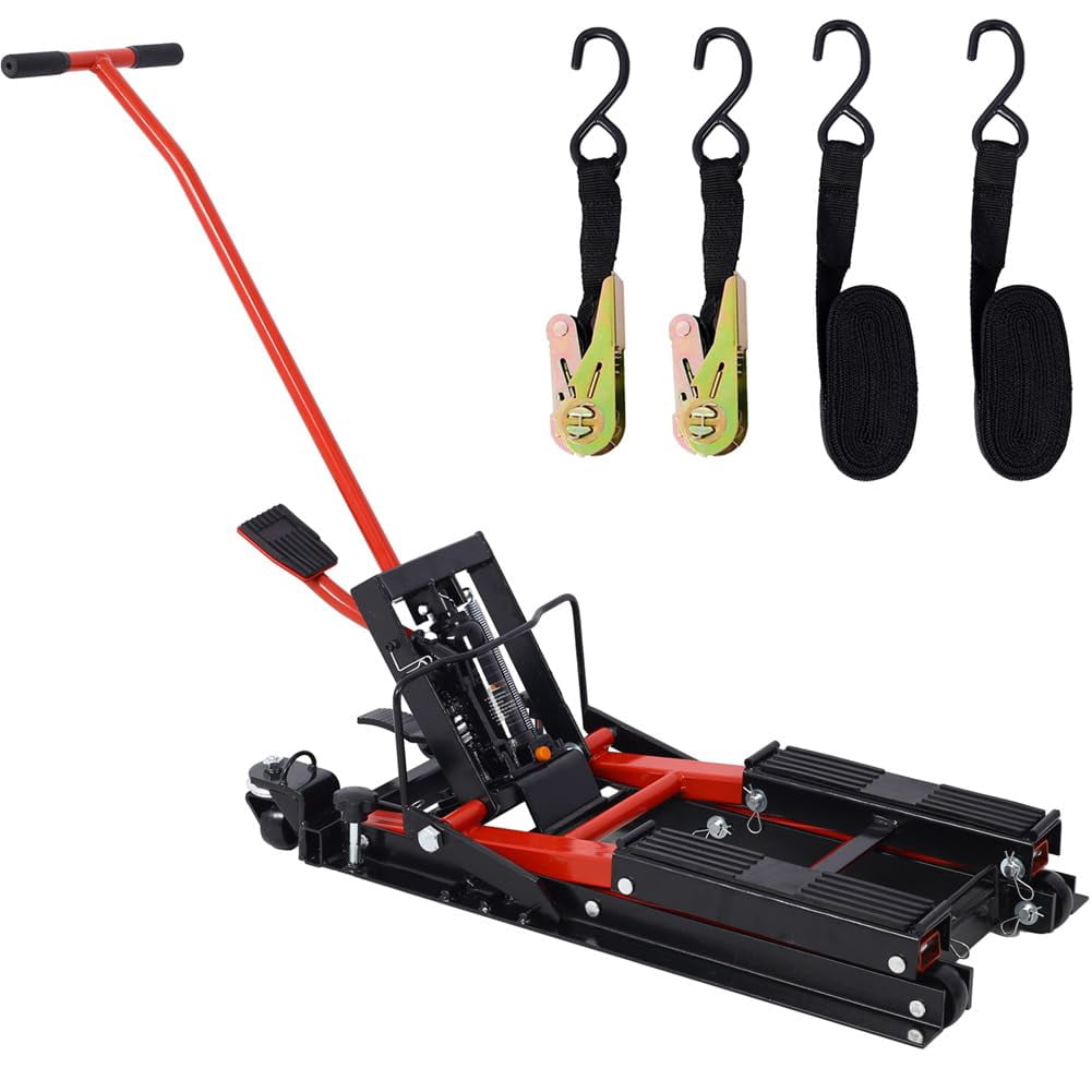 Yiwa Steel Hydraulic Motorcycle Lift Jack With Wheels for Motorbike ...