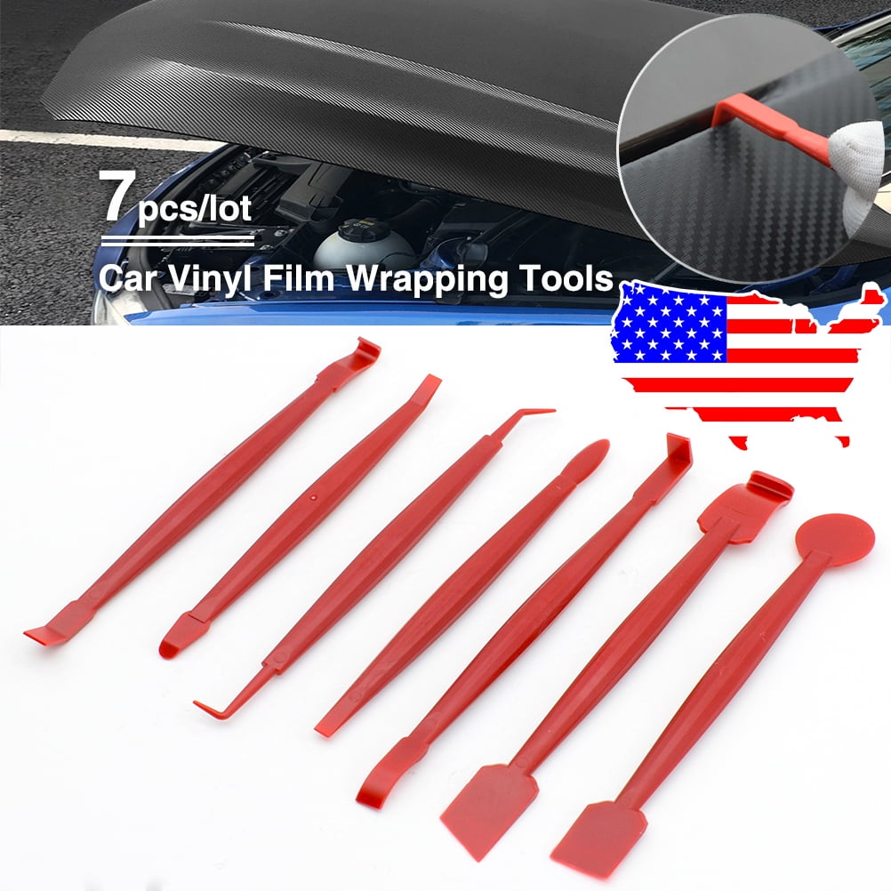Yiwosu 7PCS Car Window Wrap Vinyl Tools Kit 3D Carbon Fiber Decal Film ...