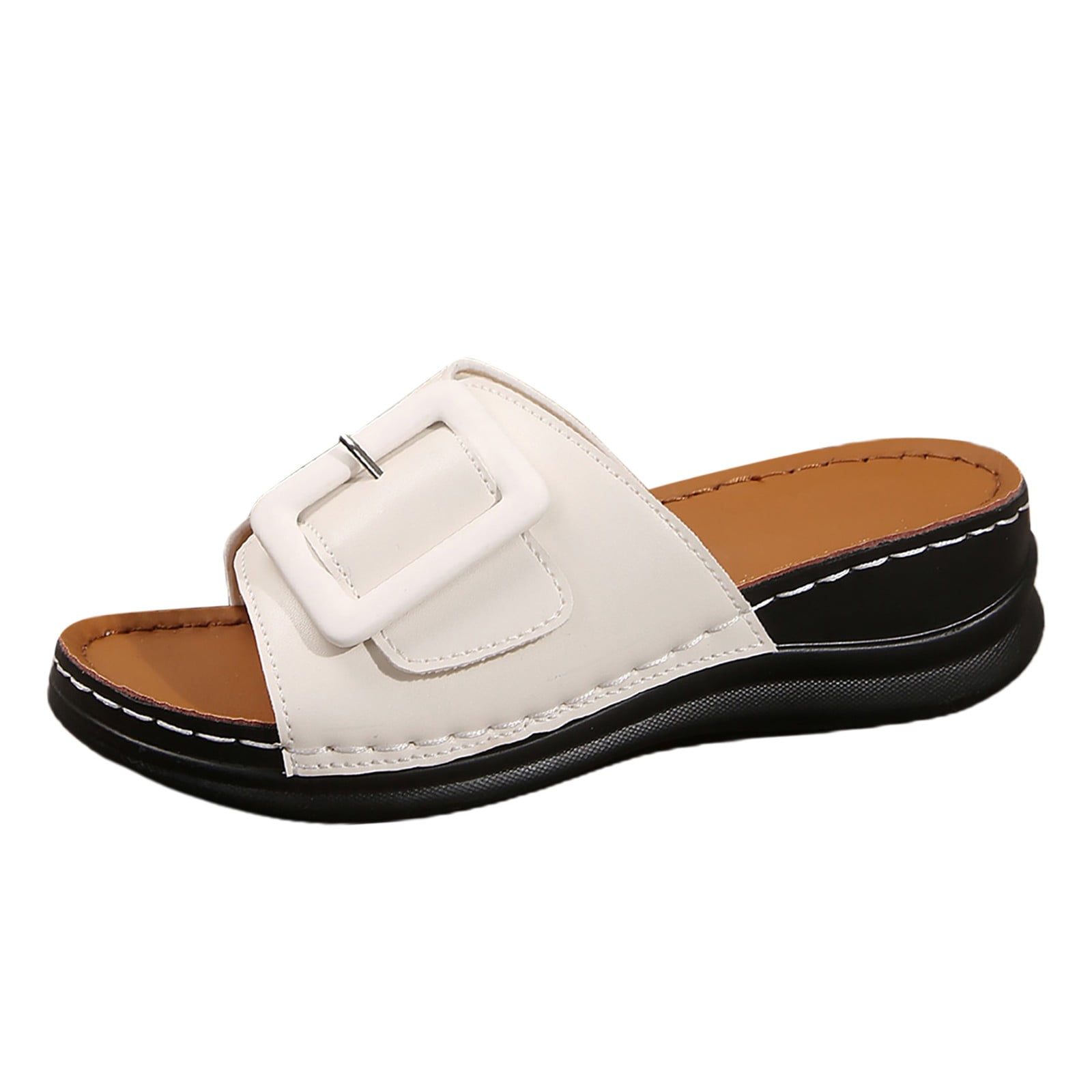 Yiwula Clearance Fad Leisure Womens Summer Round Head Thick Bottom