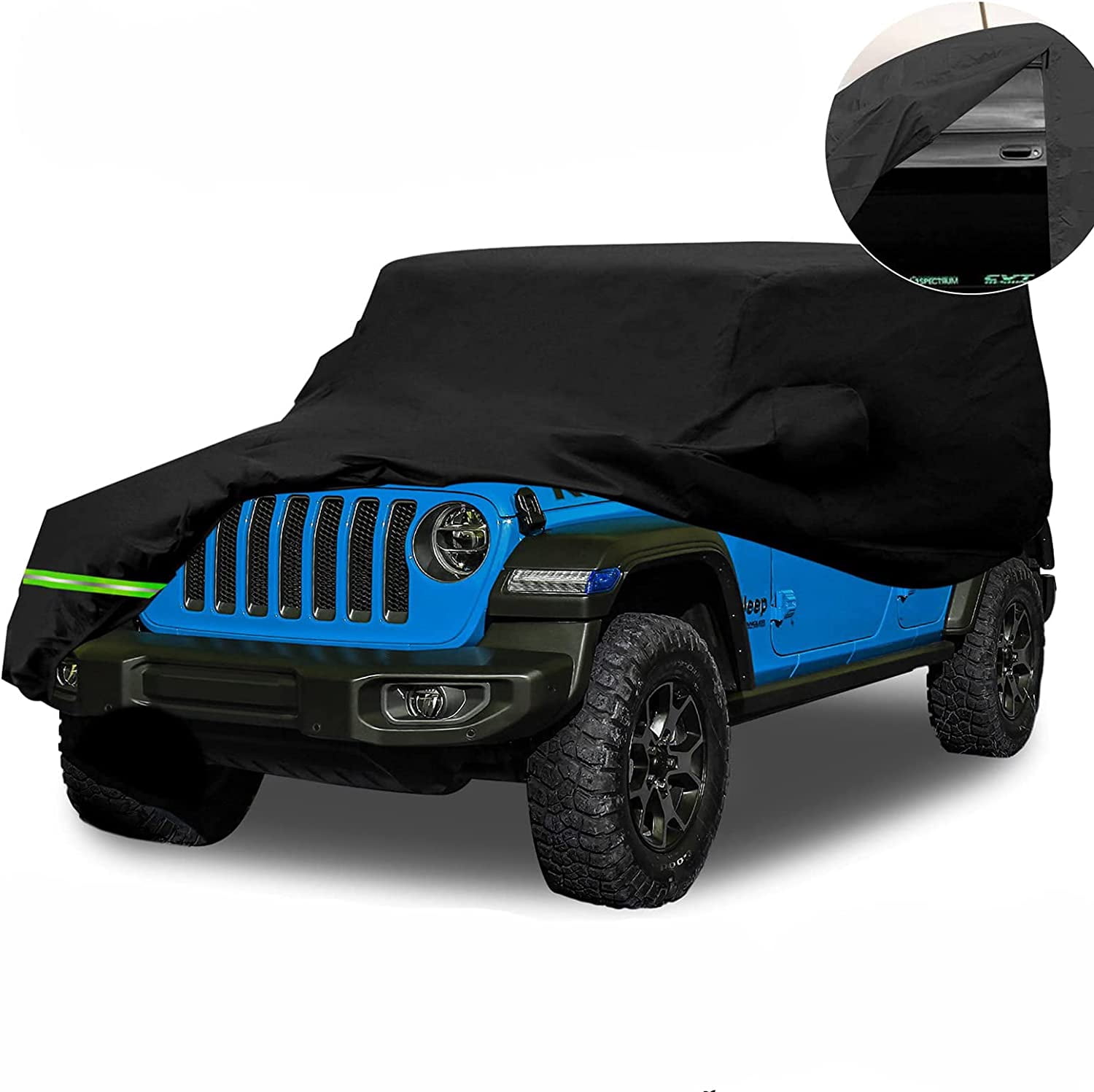 Yixin Waterproof Car Covers for Jeep Wrangler 4 Doors 1987-2021 190T ...