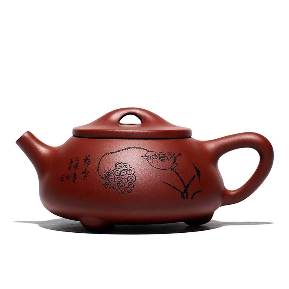 Yixing Clay Teapot 9oz Chinese Zisha Clay Shipiao Lotus Pot Purple Mud ...