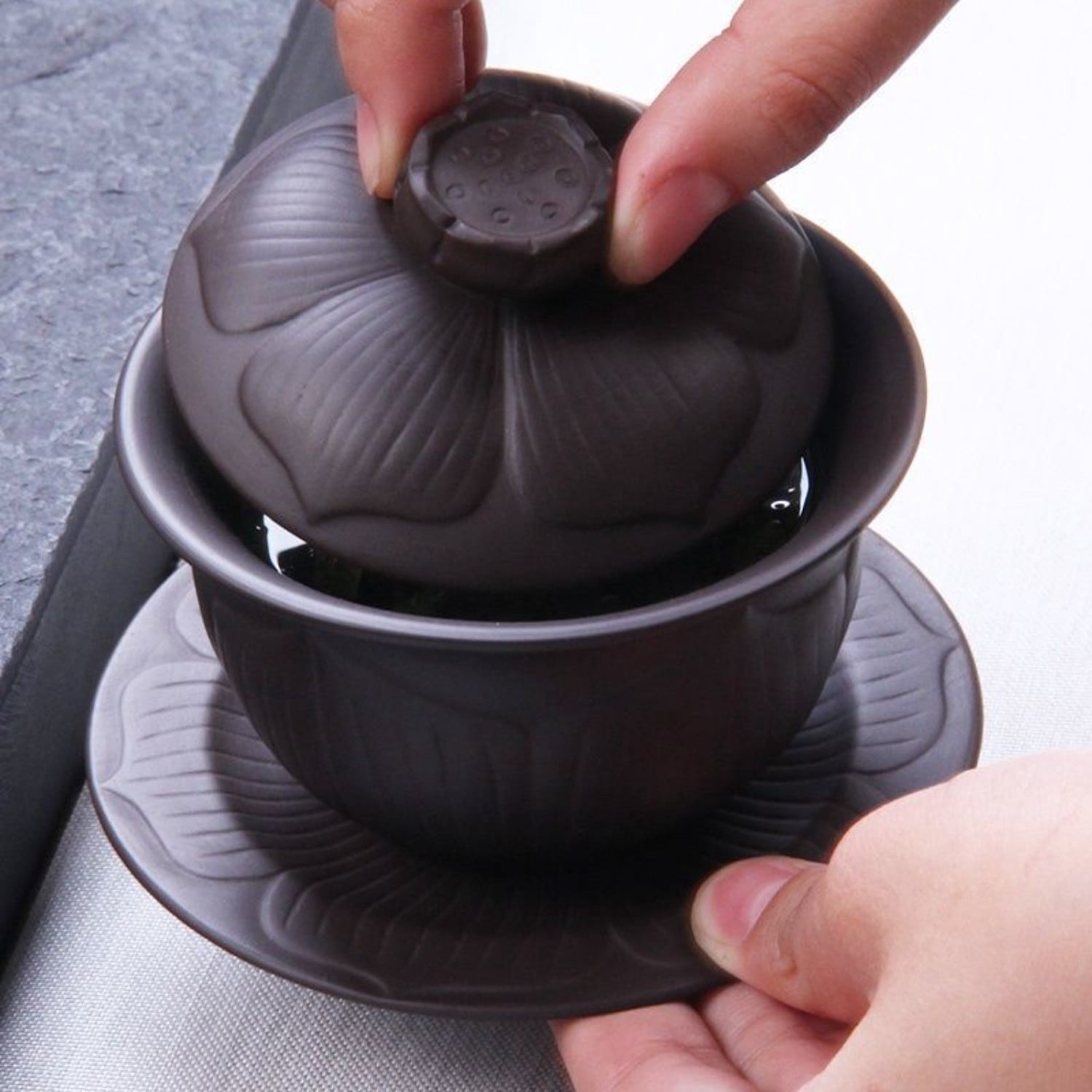 Yixing Gaiwan Tea Set With Gong Dao Cup Chinese Kung Fu Tea Bowl ...