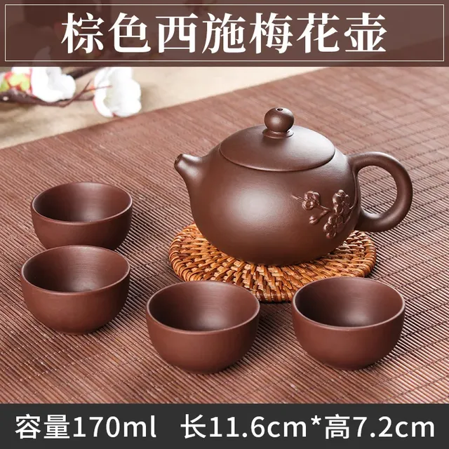 Yixing Purple Sand Pure Handmade Tea Pot Xishi Pot Filtered Small ...