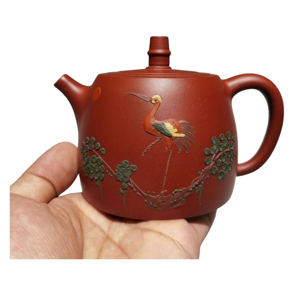 Yixing Teapot Set Tea Kettle Mesh Gilded Crane Pine Han Duo Raised ...
