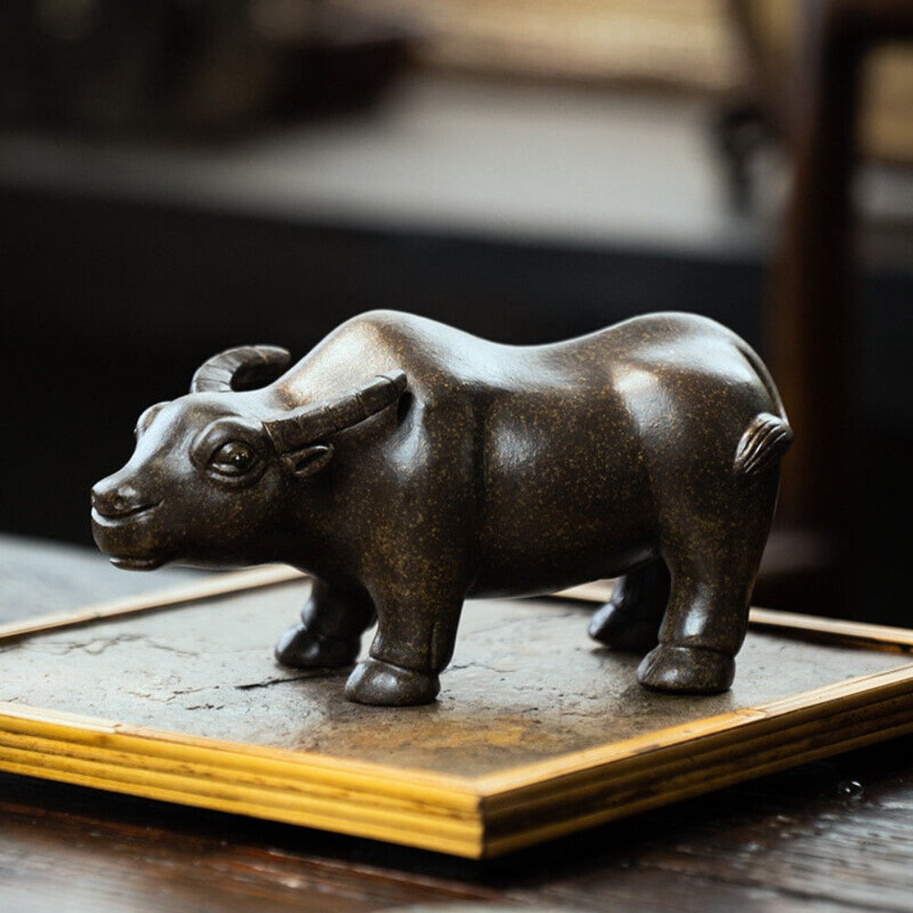 Yixing Zisha Pottery Lovable Animal 12 Zodiac Ox Tea Pet Statues ...