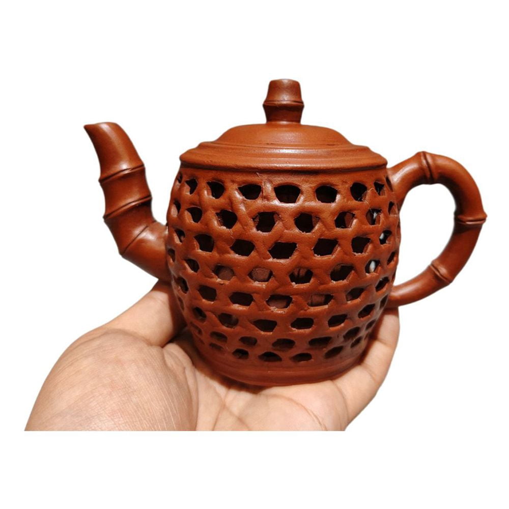 Yixing Zisha Teapot Collectible Asian Sculpted Carved Biomorphic Bamboo ...