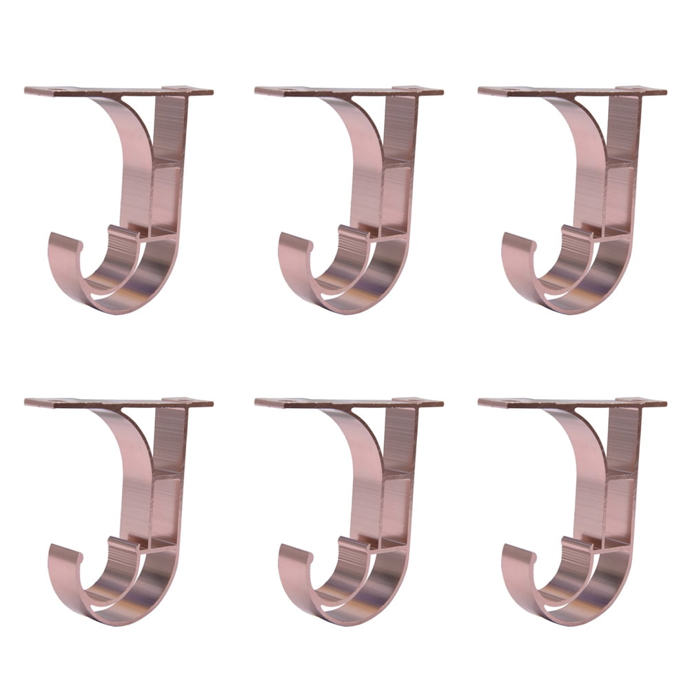 Yixx 6Pcs Ceiling Curtain Rod Installation Hook Hanger Storage Rack ...