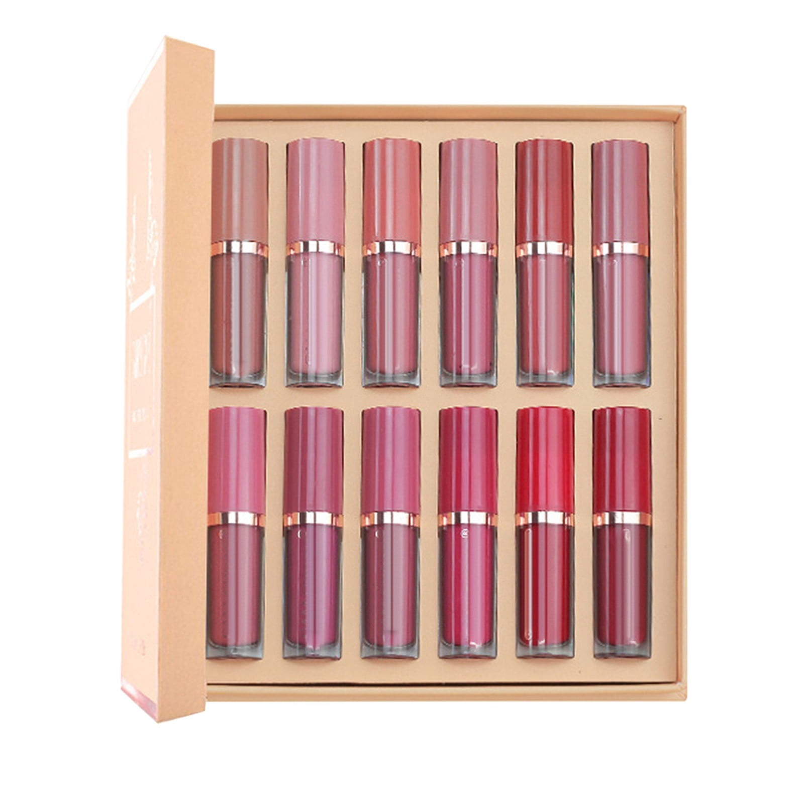 Yizioer Lipstick Long Lasting 12 Color Book Lip Gloss Set Velvet Non ...