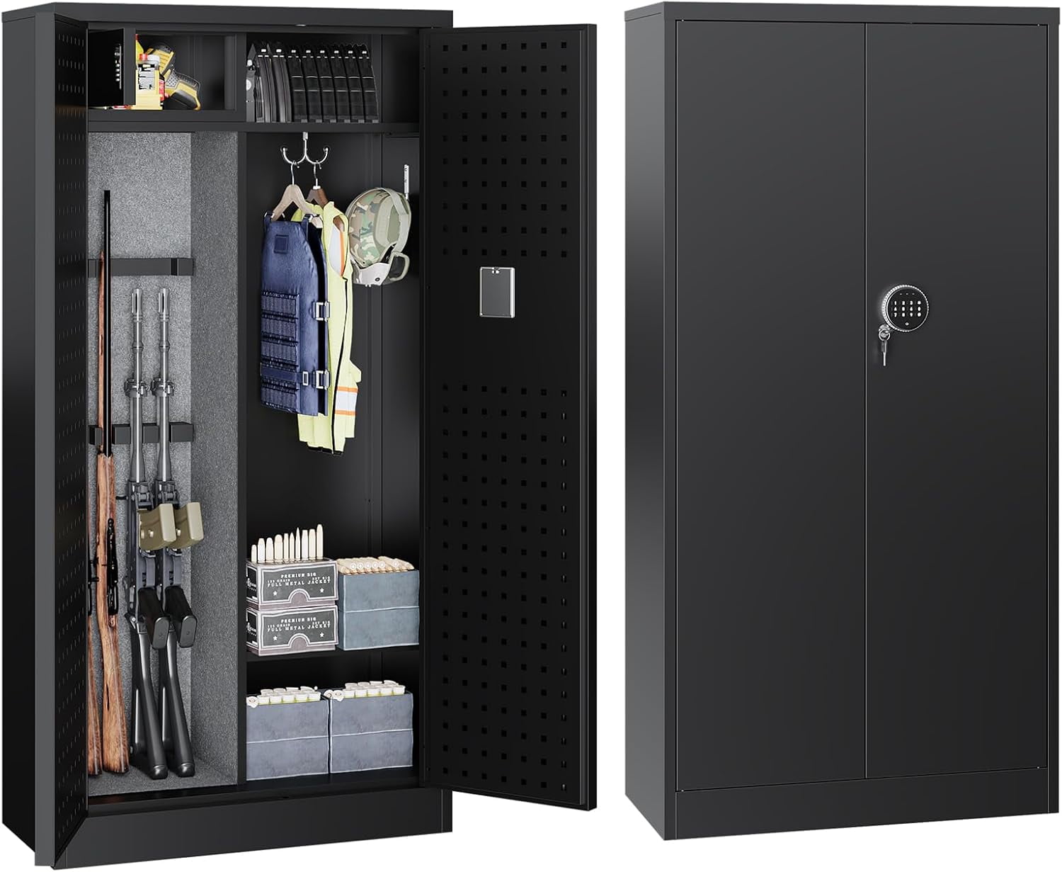 Yizosh Large Gun Safe for Home Rifle and Pistol,Quick Access Gun Safe ...