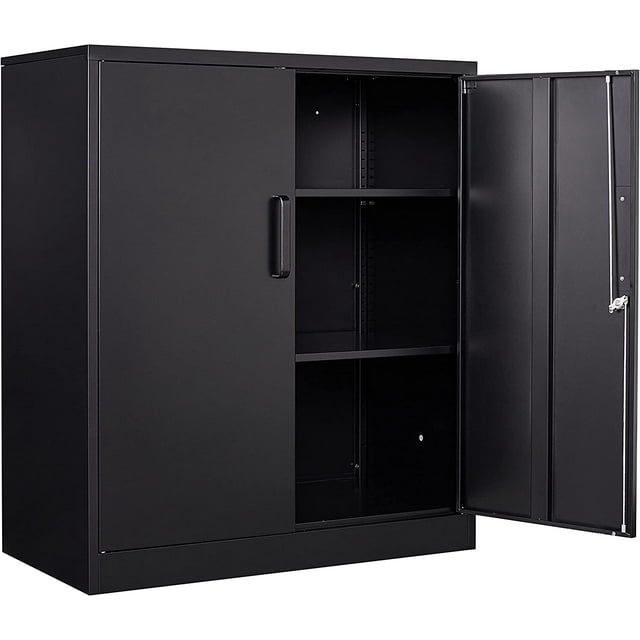 Yizosh Metal Garage Storage Cabinet with Locking Doors and Adjustable ...
