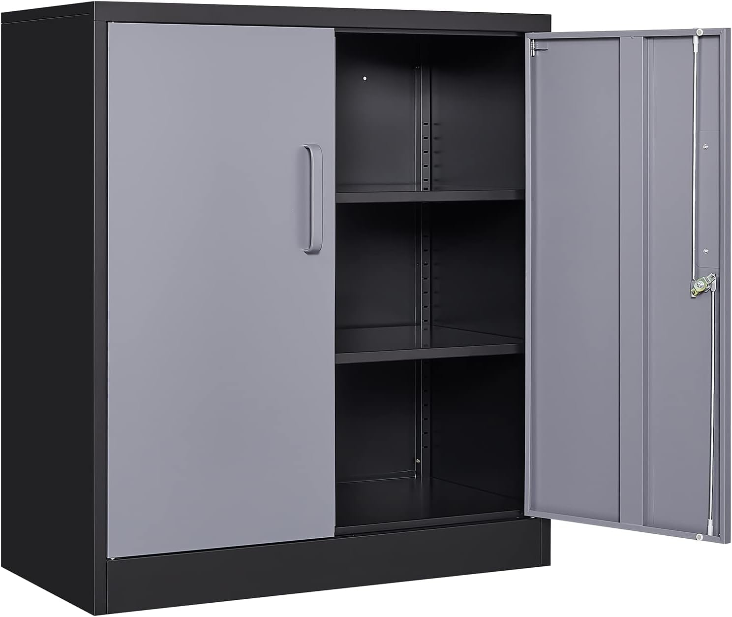 Yizosh Metal Storage Locking Cabinet with 4 Doors and 2 Adjustable ...