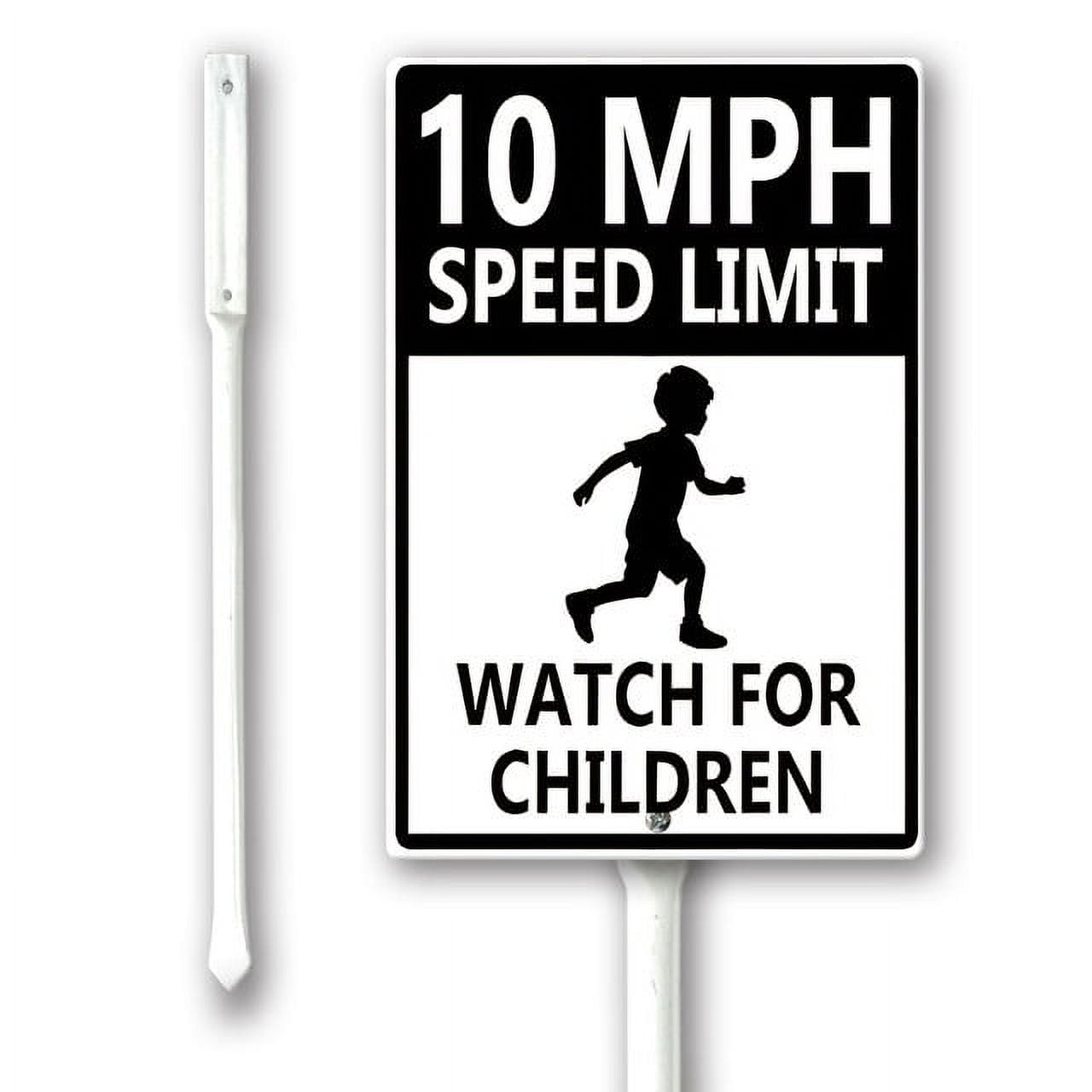 Yjiankangz 10 mph Speed Limit Watch For Children Yard Sign With Stakes ...