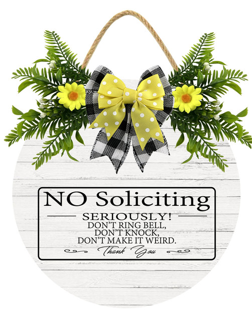Yjiankangz 11" Door Sign No Soliciting Seriously Don T Ring Bell Don T ...