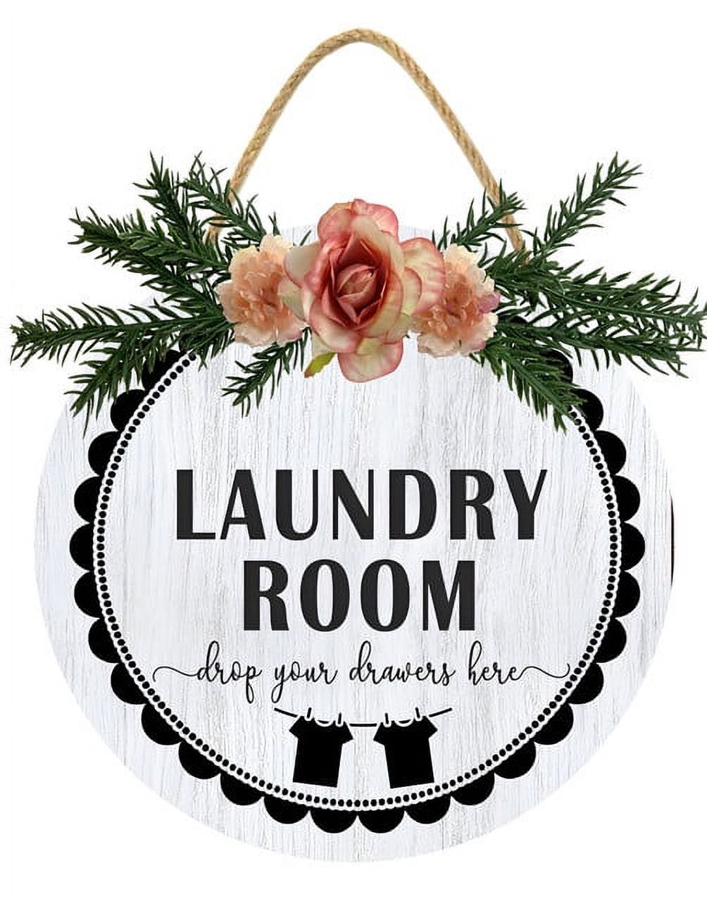 Yjiankangz 12in Door Sign Laundry Room Drop Your Drwers Here Hanging ...