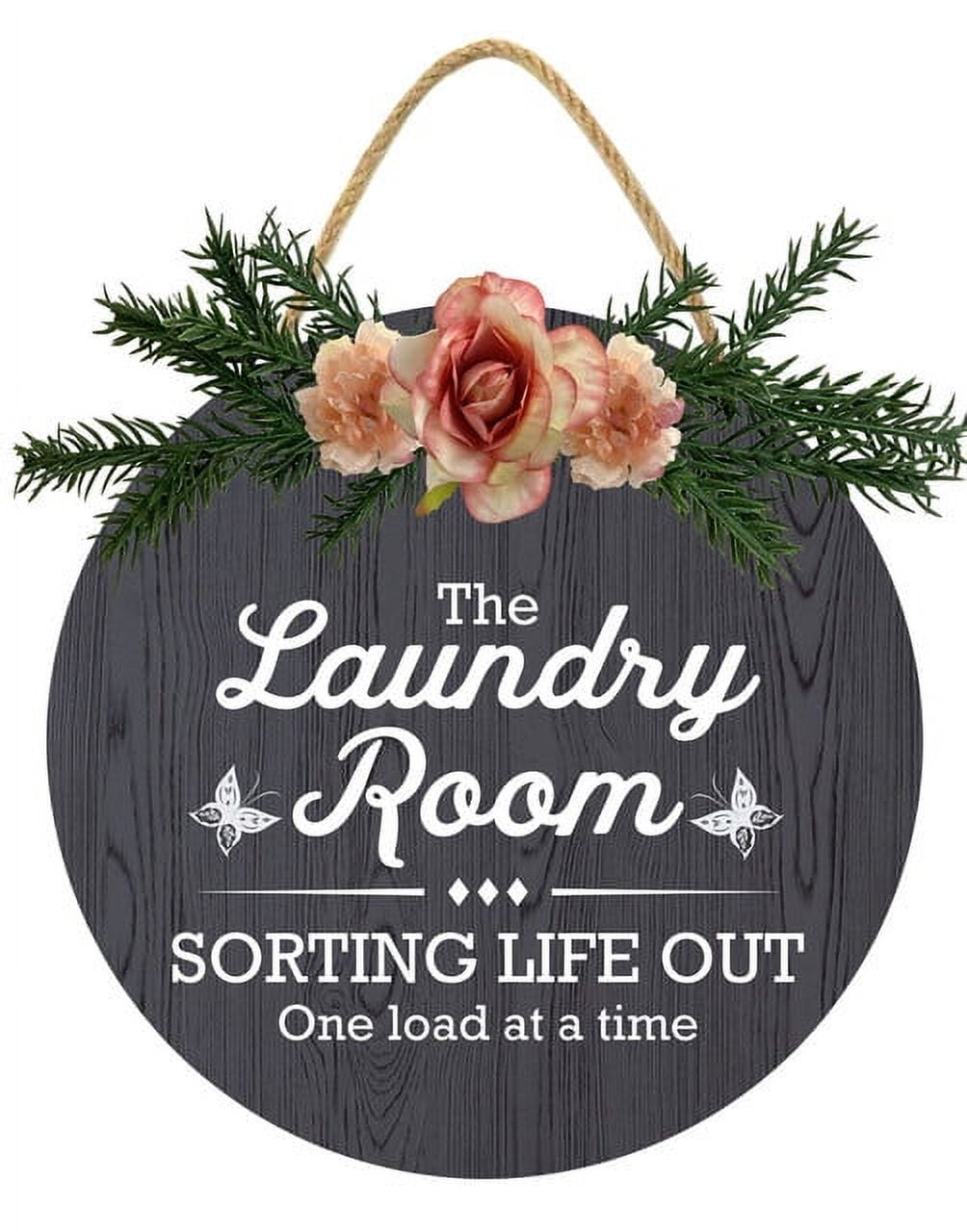 Yjiankangz 12in Door Sign Laundry Room Sorting Life Out One Load At A ...