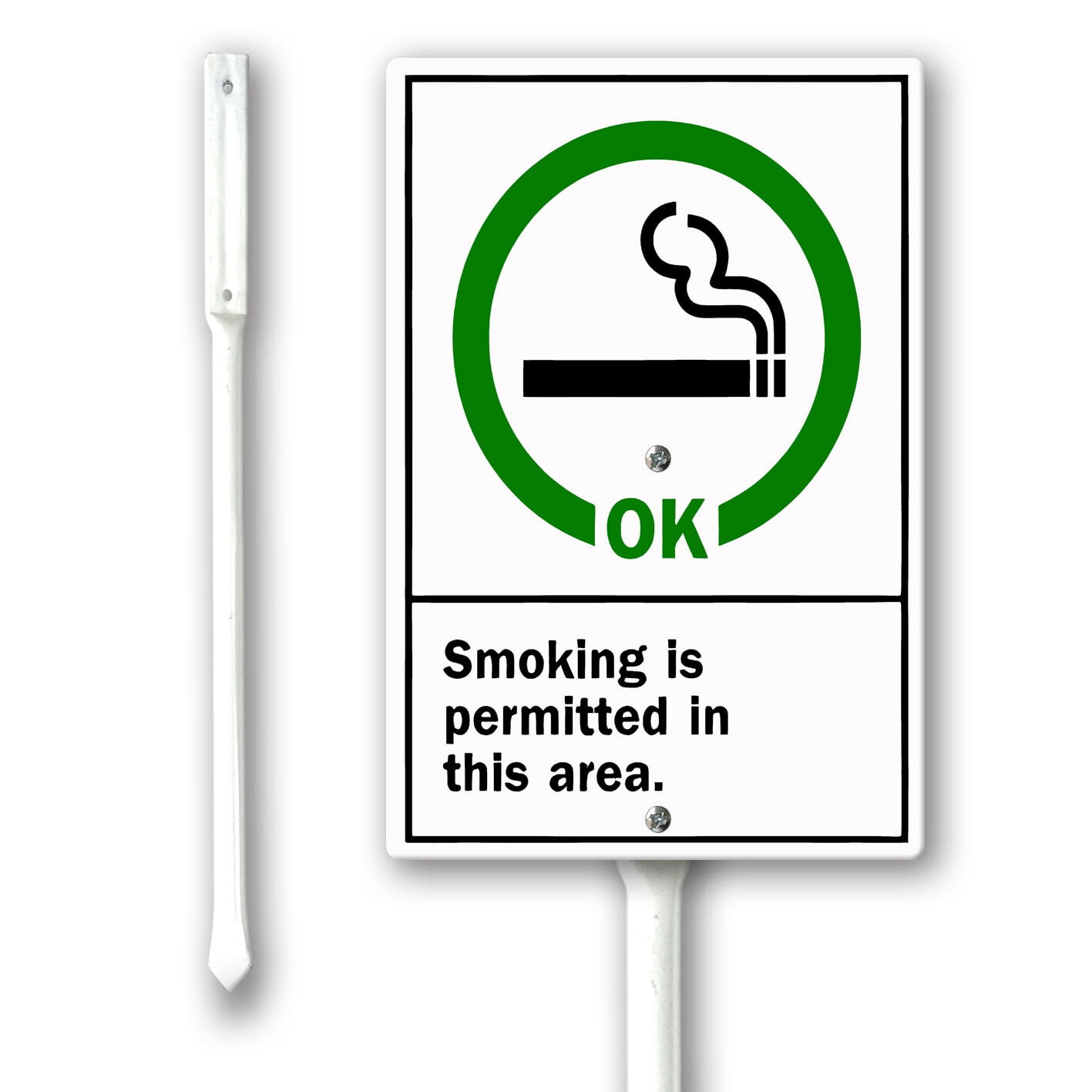 Yjiankangz 4.6x6 In Smoking Is Permitted In This Area Yard Sign with ...