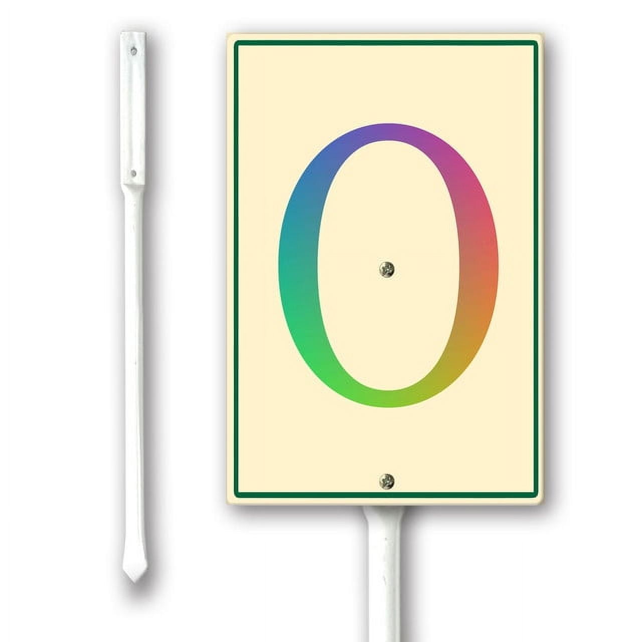 Yjiankangz 4.6x6 inch Letter O Yard Sign with Metal Stakes, Parking ...