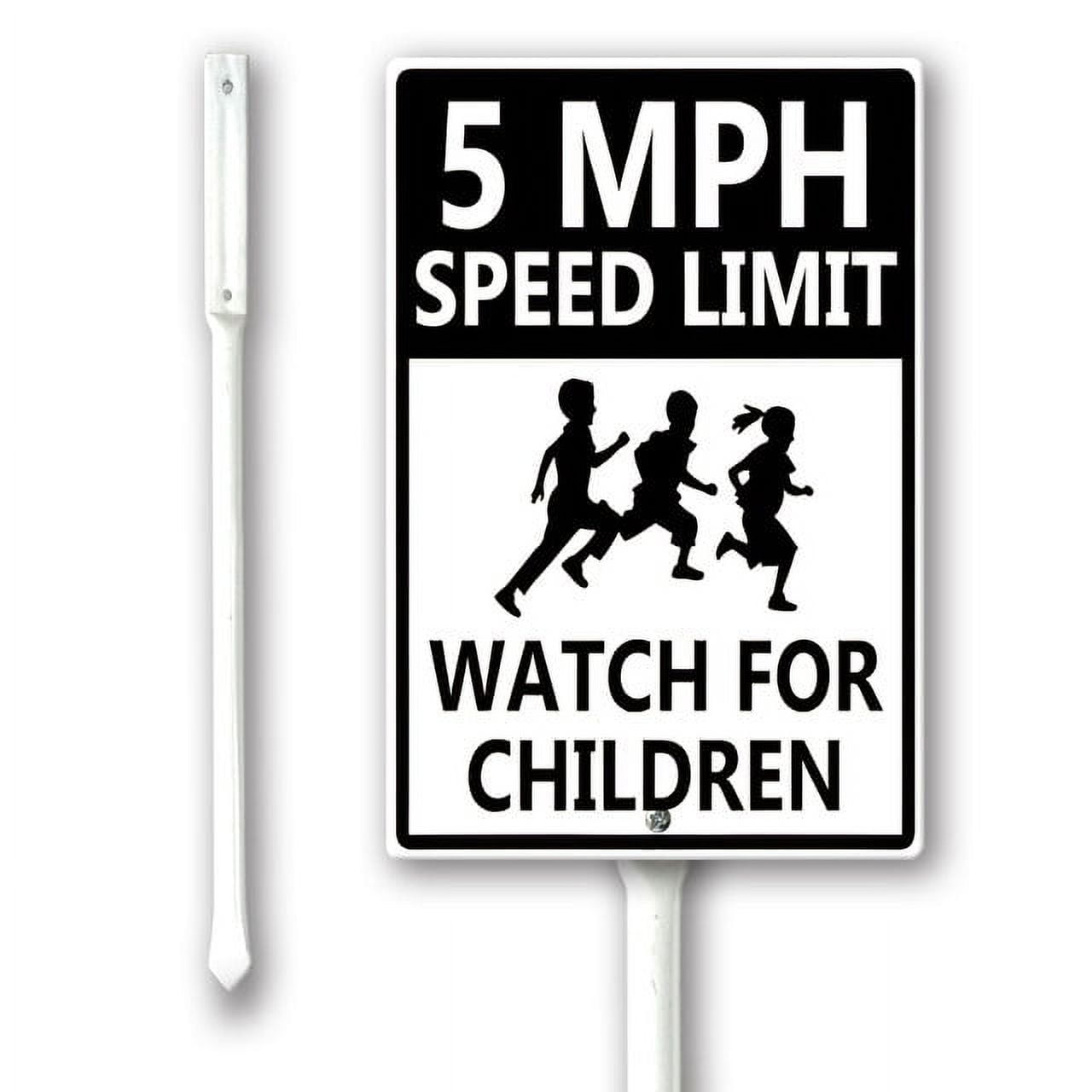 Yjiankangz 5 mph Speed Limit Watch For Children Yard Sign With Stakes 4 ...