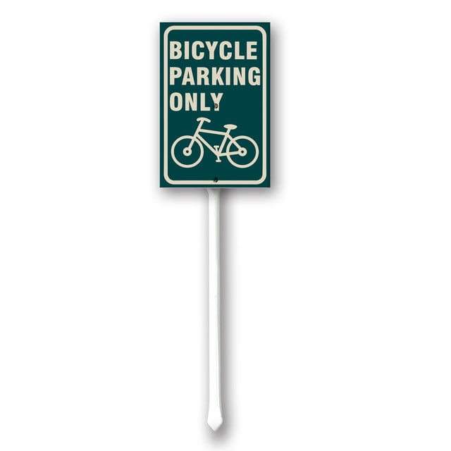 Yjiankangz 7x8.8 Inch Bicycle Parking Only Aluminum Yard Signs Lawn ...
