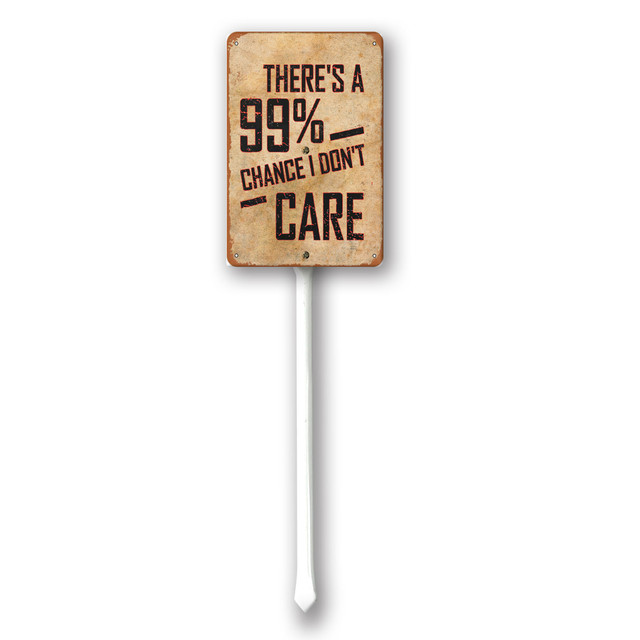 Yjiankangz 7x8.8 Inch There’s A Chance I Don‘t Care Yard Signs Lawn ...
