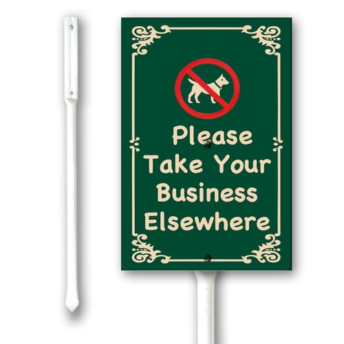 Yjiankangz 7x8.8 Inch Use Your Lawn Not Ours Yard Sign With Stakes ...