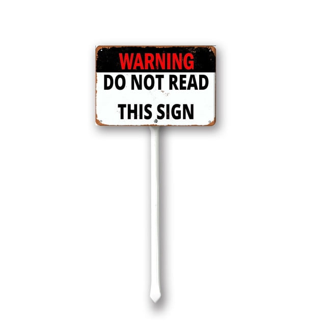 Yjiankangz 8"x12" Warning Do Not Read This Sign Sign for Yard with ...