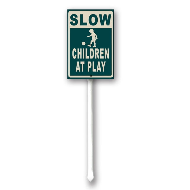 Yjiankangz 8x12 Inch CHILDREN AT PLAY Caution Yard Signs Lawn Sign ...